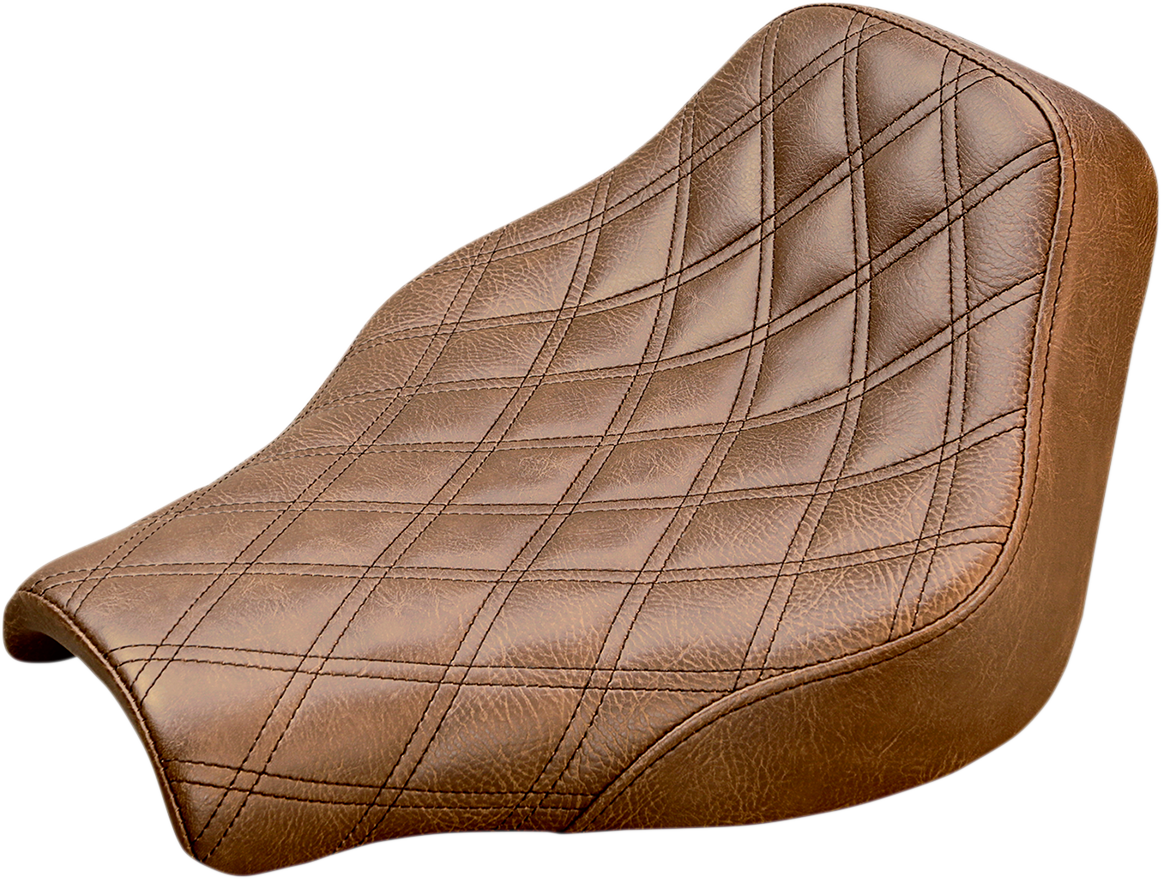 Saddlemen Renegade Brown Lattice Stitch Solo Seat for 2018-2022 Harley ...